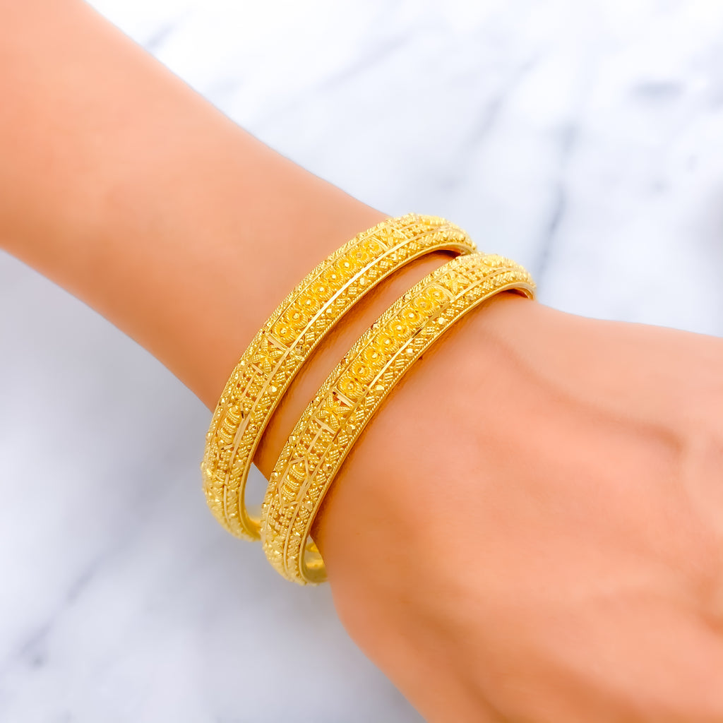 Refined Captivating 22k Gold Bangle Pair – Andaaz Jewelers