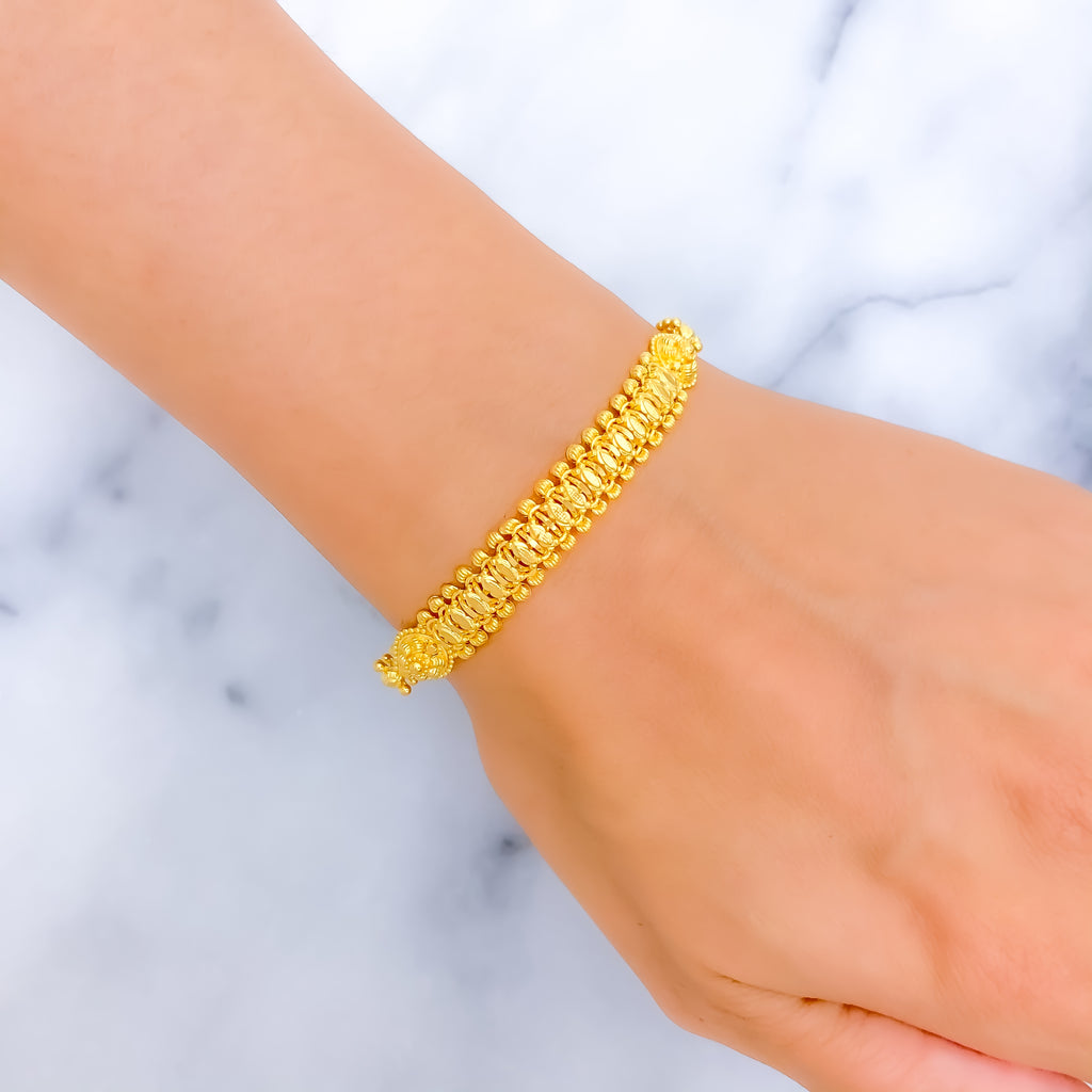 Interlinked Ornate 22k Gold Bracelet – Andaaz Jewelers