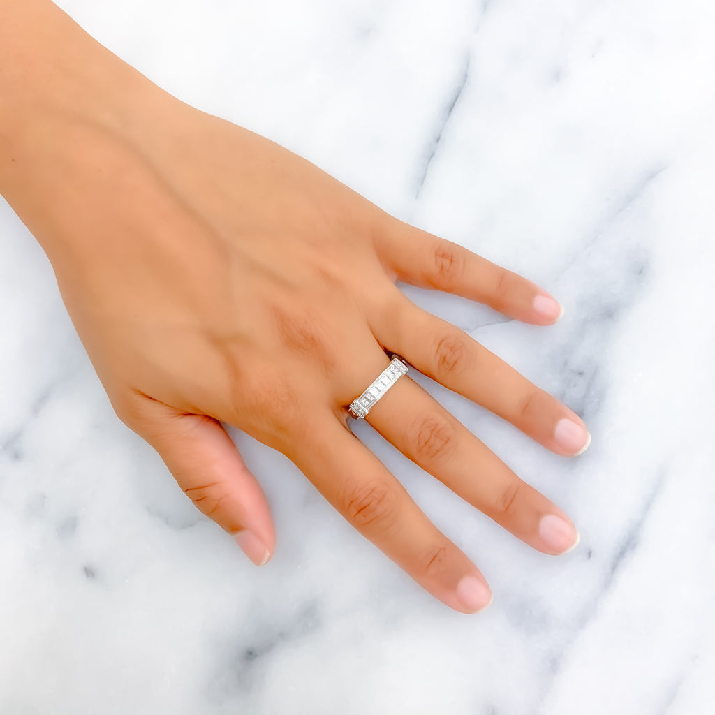 Ritzy White Gold Diamond + 18k Gold Ring – Andaaz Jewelers