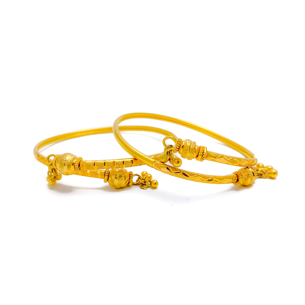 Classic Alluring 22k Gold Baby Flexi Bangle Pair – Andaaz Jewelers