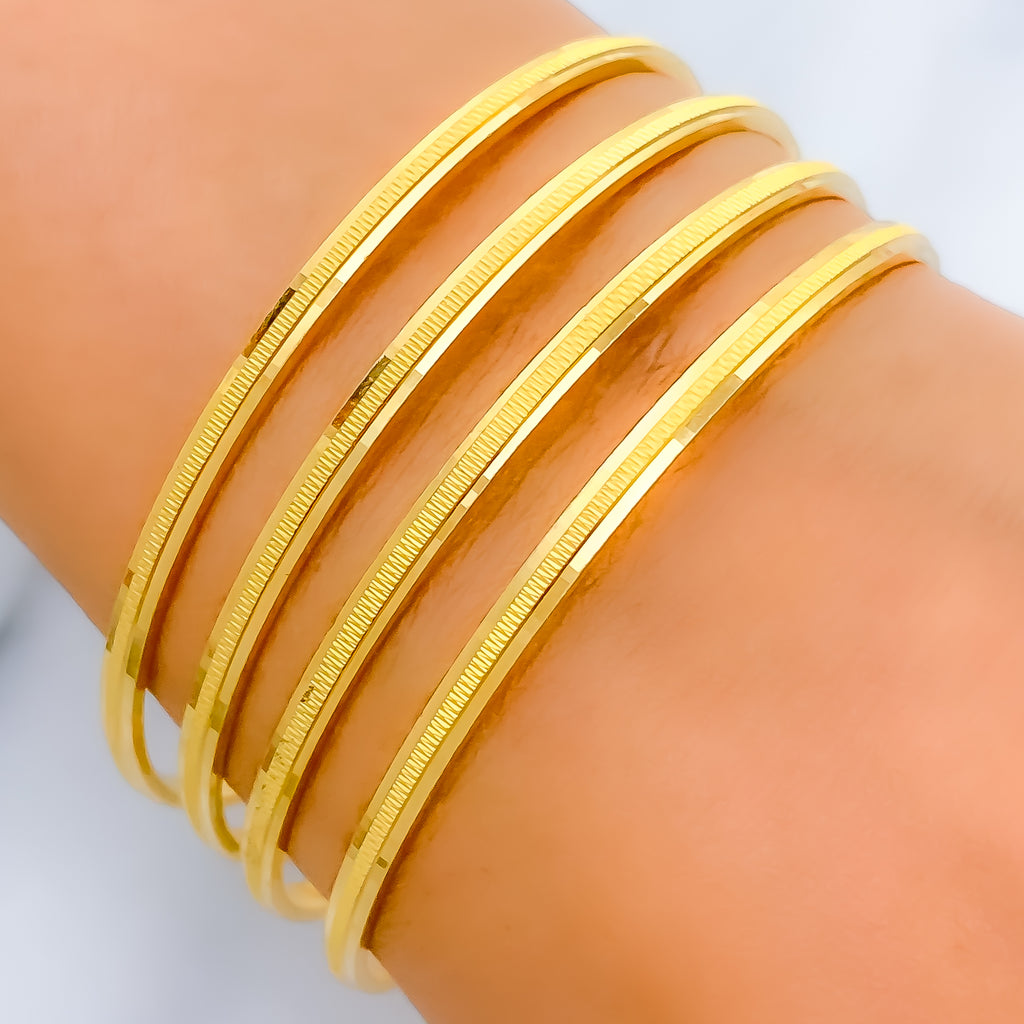 Refined Reflective 22K Gold Versatile Bangles – Andaaz Jewelers