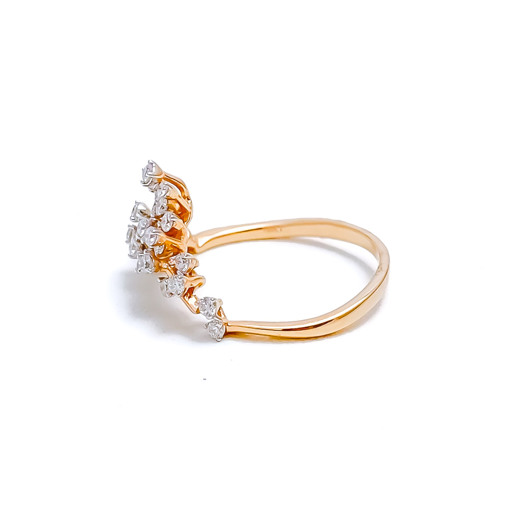 Ritzy Rose Gold Diamond Ring – Andaaz Jewelers