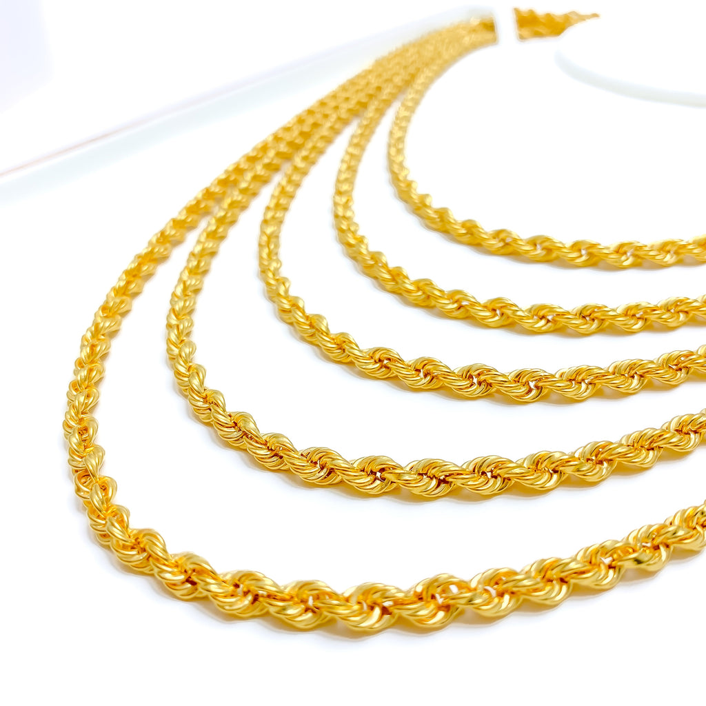 Extra Thick 22k Gold Hollow Rope Chain - 22" – Andaaz Jewelers