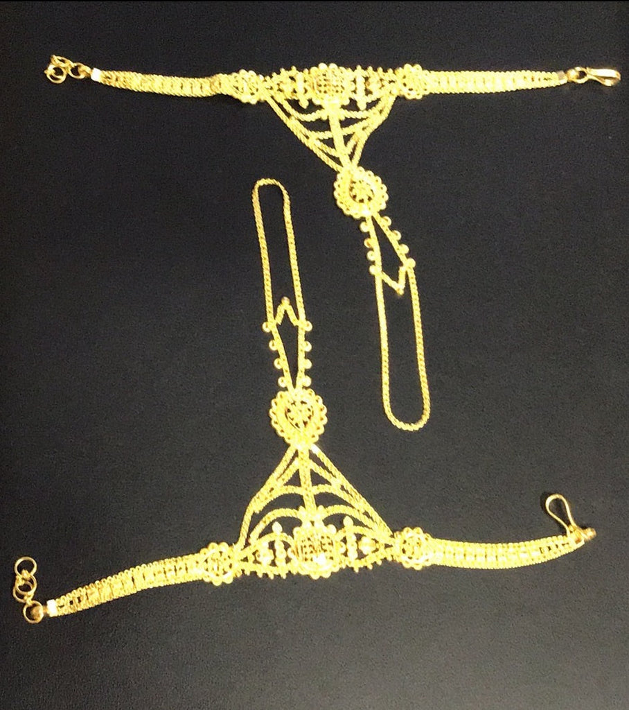 Traditional Drop 22K Gold Panchangala Pair – Andaaz Jewelers