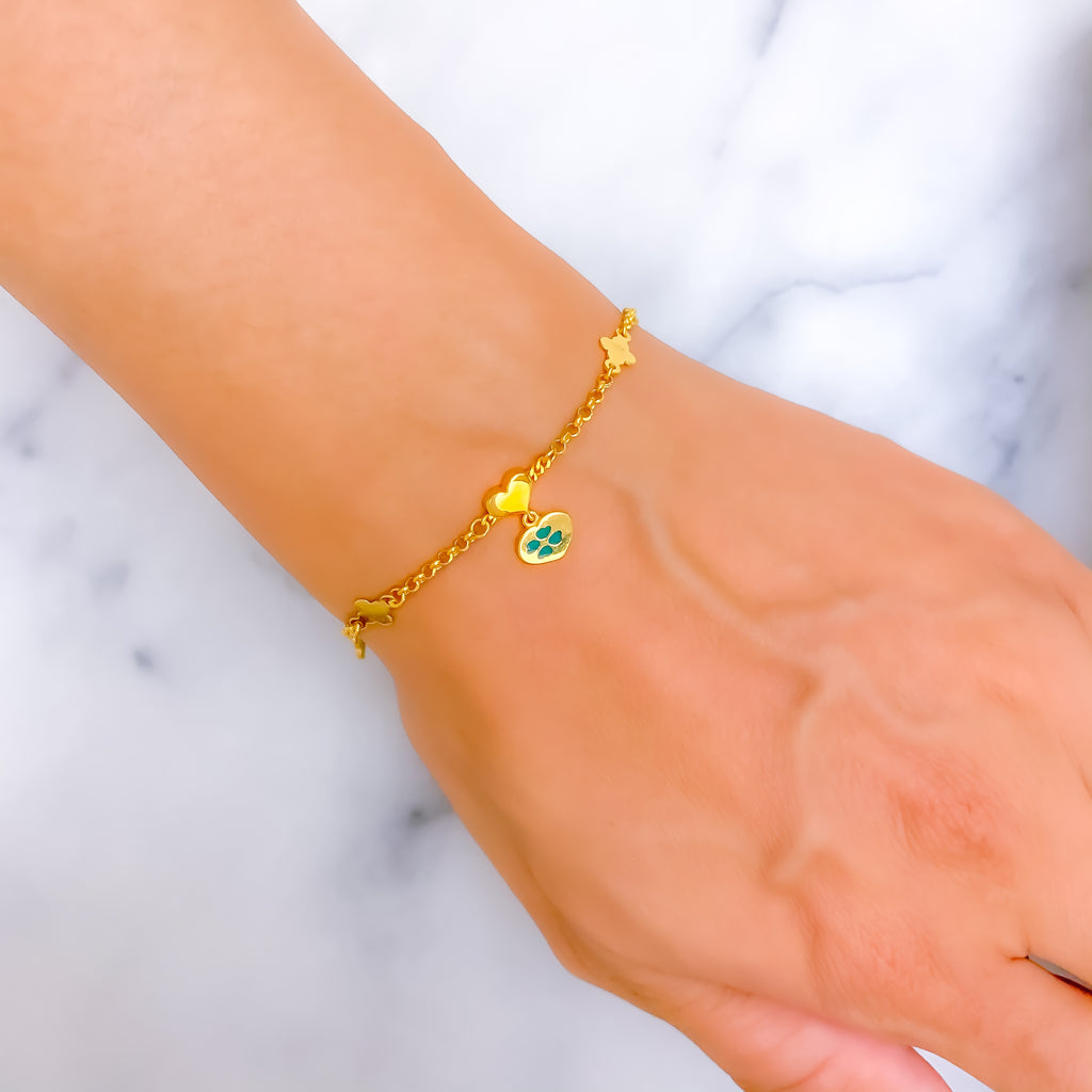 Radiant Charm 21k Gold Bracelet – Andaaz Jewelers