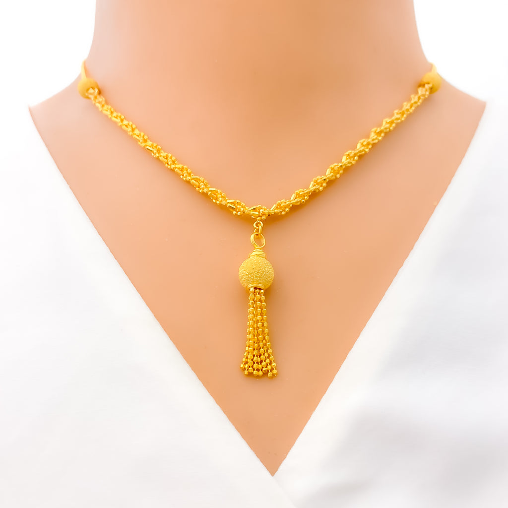 Elevated Fancy Rope 22k Gold Set – Andaaz Jewelers