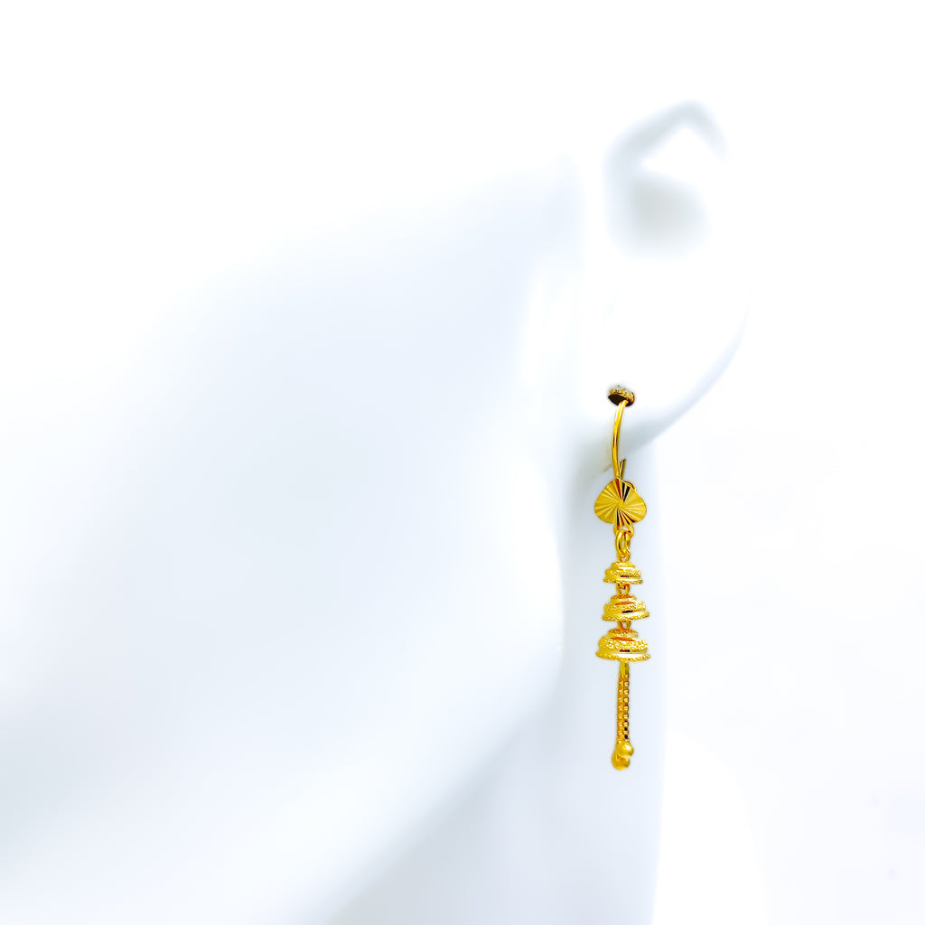Dainty Chic 22K Gold Hook Earrings – Andaaz Jewelers
