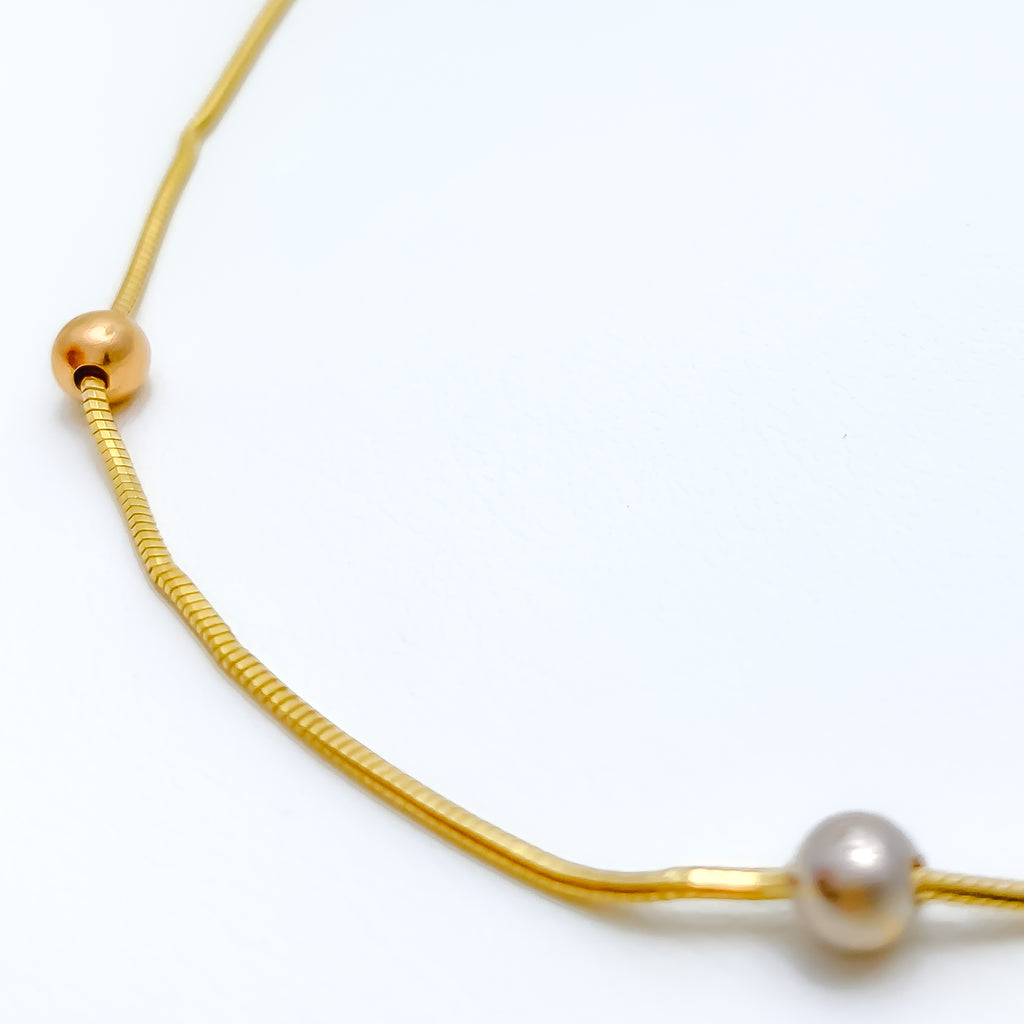 Multi-Tone Orb Snake 22K Gold Chain - 20" – Andaaz Jewelers