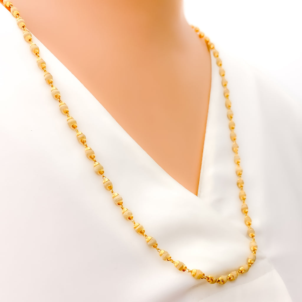 Ornate 22k Gold Tulsi Mala - 26" – Andaaz Jewelers
