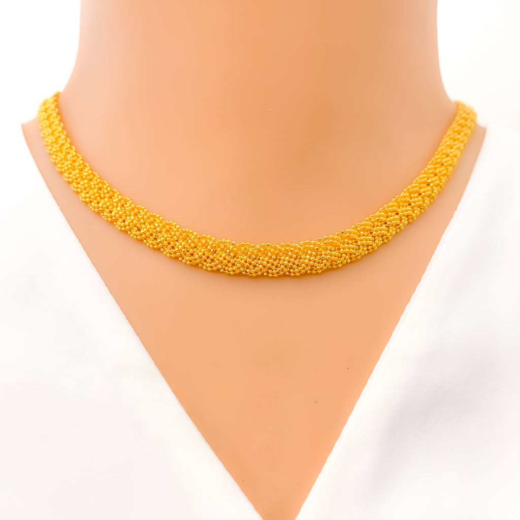 Bold Braided 21K Gold Rope Chain - 18" – Andaaz Jewelers