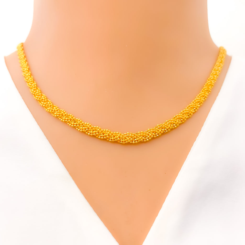 Fancy Plait 21K Gold Rope Chain - 20" – Andaaz Jewelers