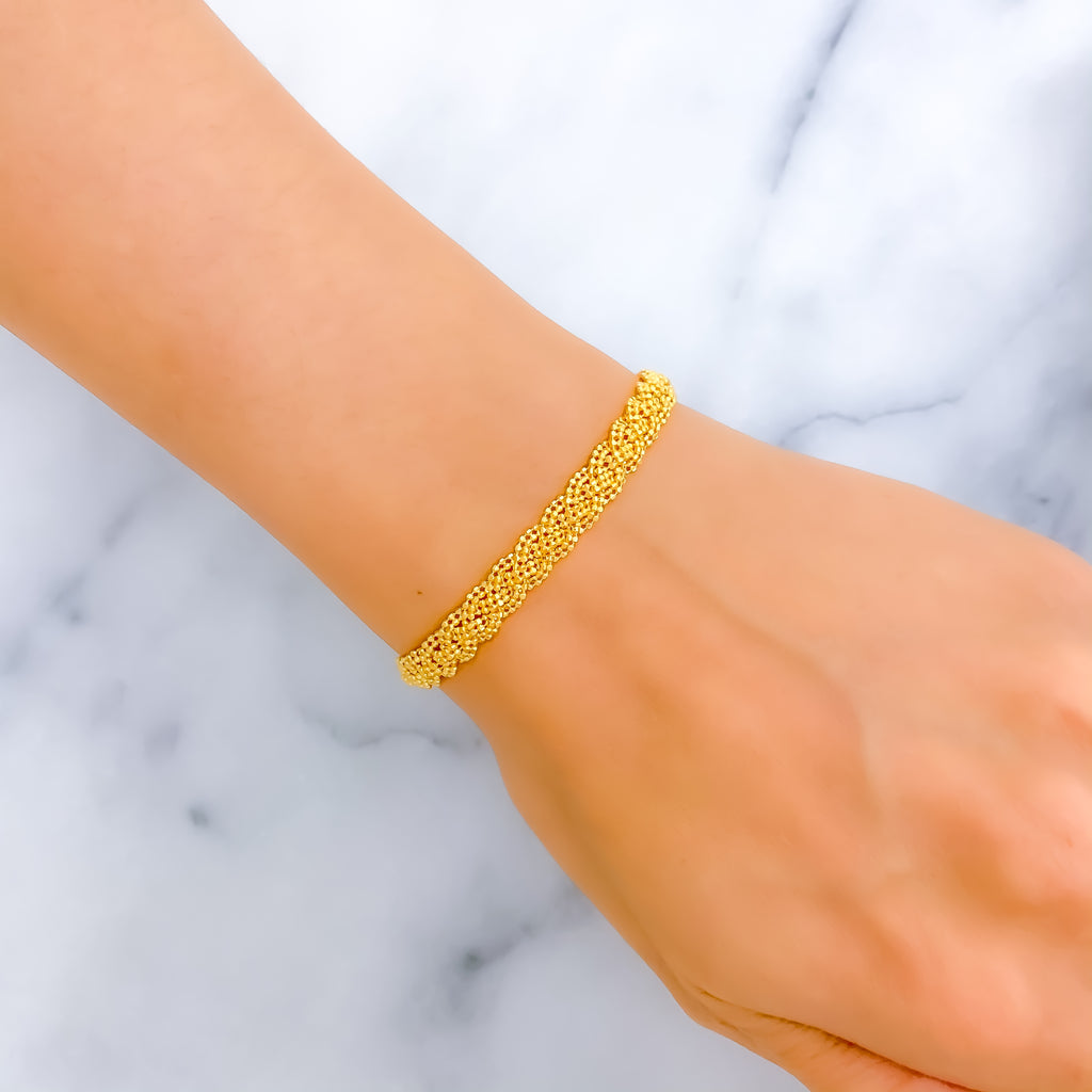 Evergreen High Finish 21k Gold Rope Chain Bracelet – Andaaz Jewelers