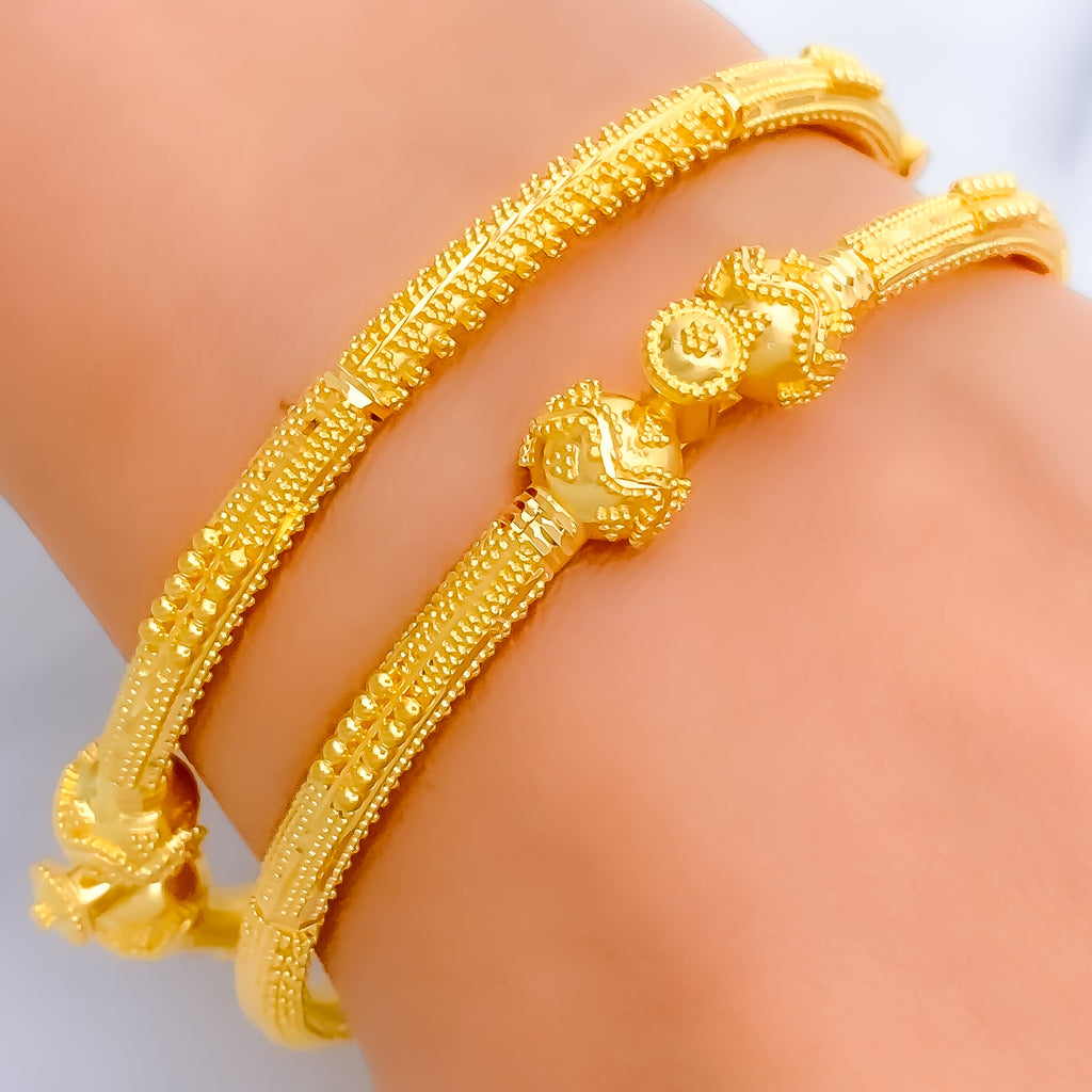 Classic Graceful 22k Gold Pipe Bangles – Andaaz Jewelers