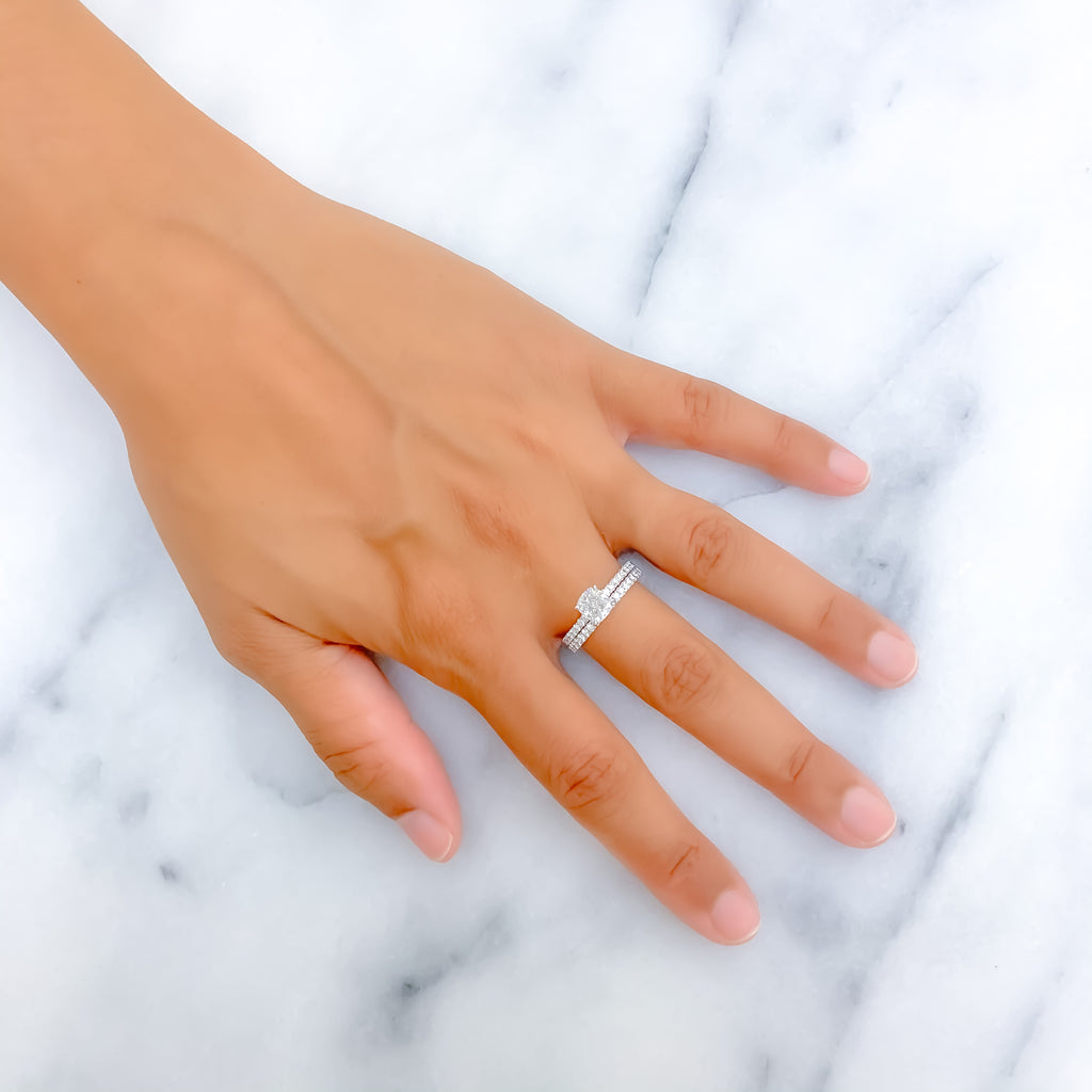 Decadent Princess Cut Diamond + 14k Gold Dual Band Ring – Andaaz Jewelers