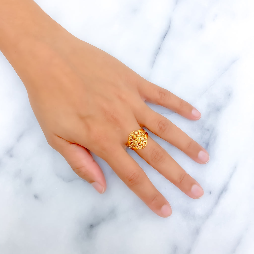 Opulent 22k Gold Infinity Ring – Andaaz Jewelers