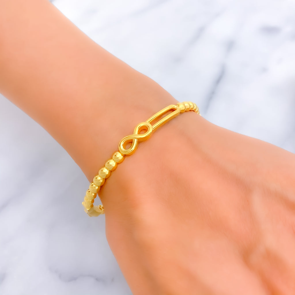 Special Infinity Loop 22k Gold Bangle Bracelet – Andaaz Jewelers