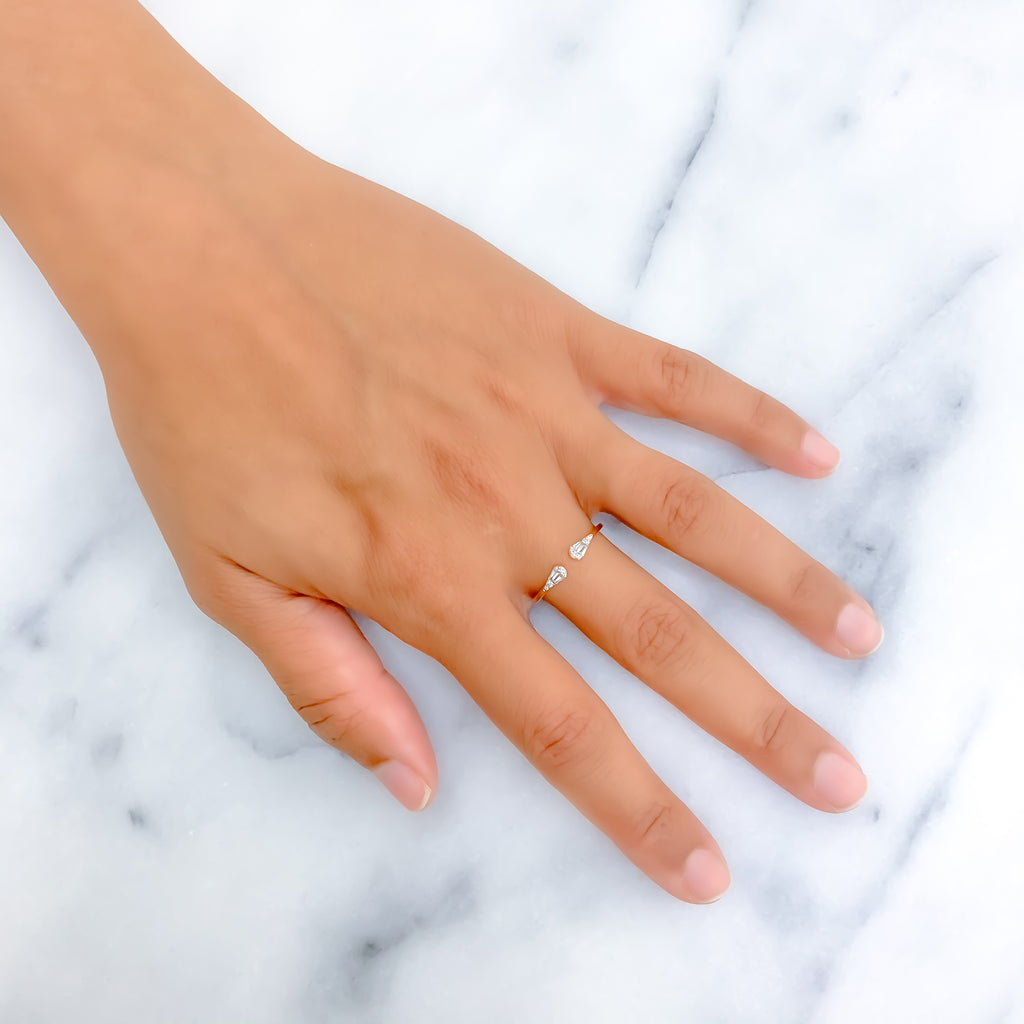 Gorgeous Elevated 18K Gold + Diamond Open Ring – Andaaz Jewelers