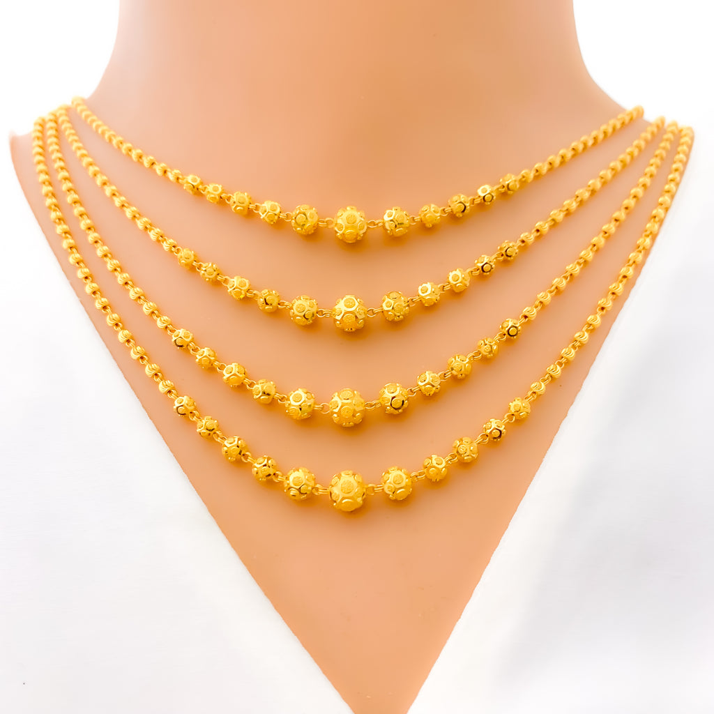 Dotted Fashionable 22k Gold Lara Necklace Set – Andaaz Jewelers