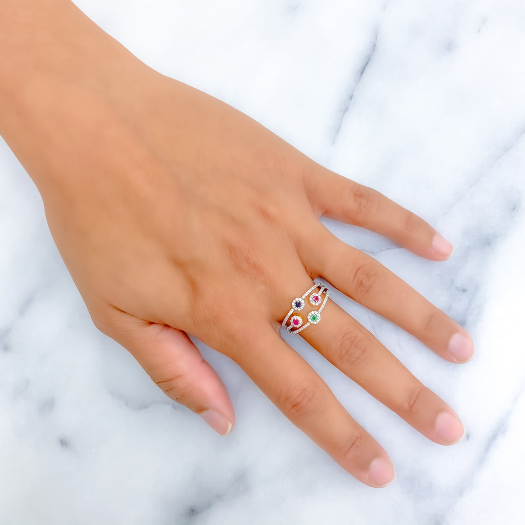 Bright Vibrant 18K Gold + Diamond Ring – Andaaz Jewelers