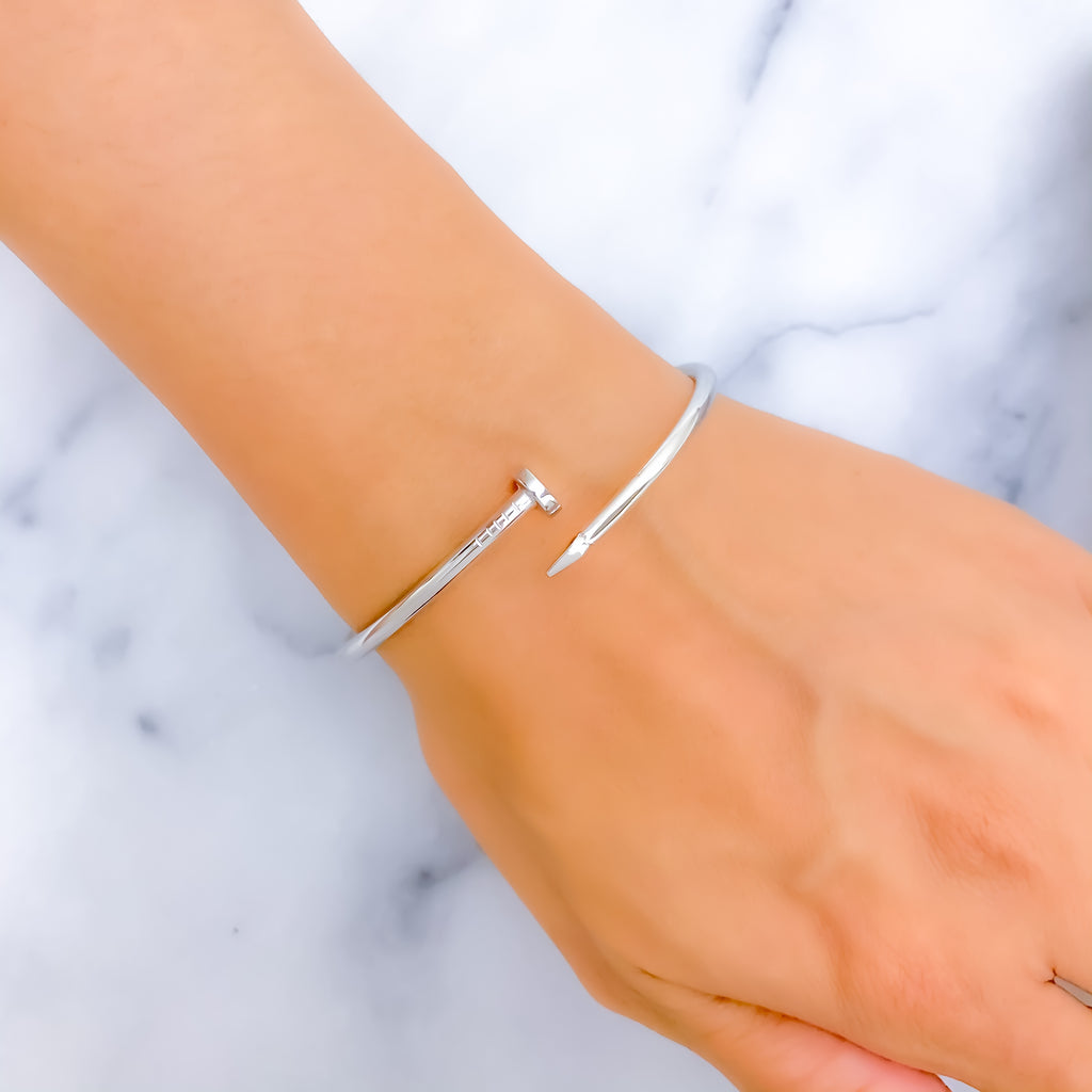 Contemporary 21k Gold Nail Bangle Bracelet – Andaaz Jewelers