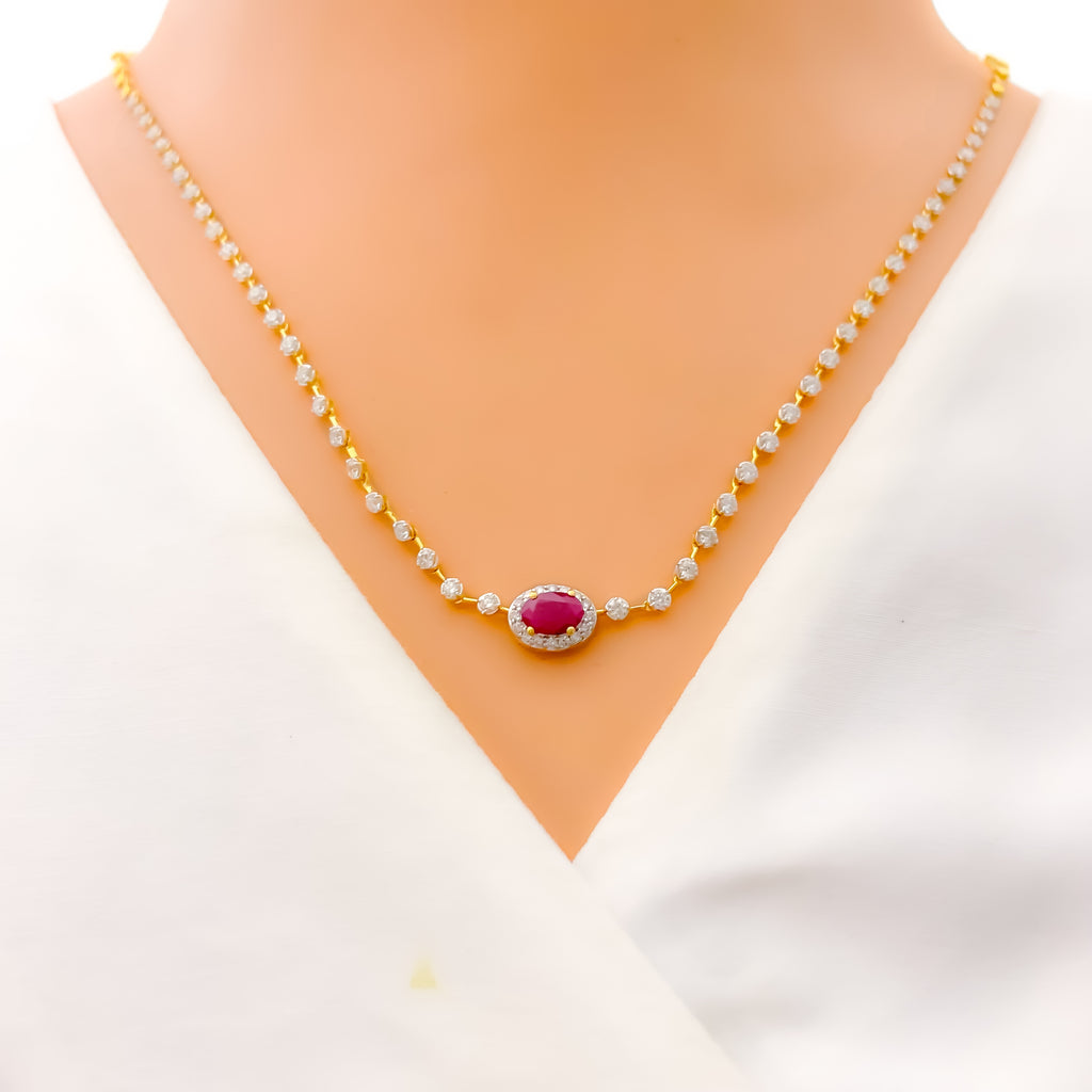 Delicate Single Line Diamond + 18k Gold Set – Andaaz Jewelers