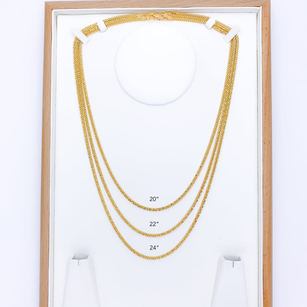 Medium Classic Fox 22k Gold Chain - 22" – Andaaz Jewelers