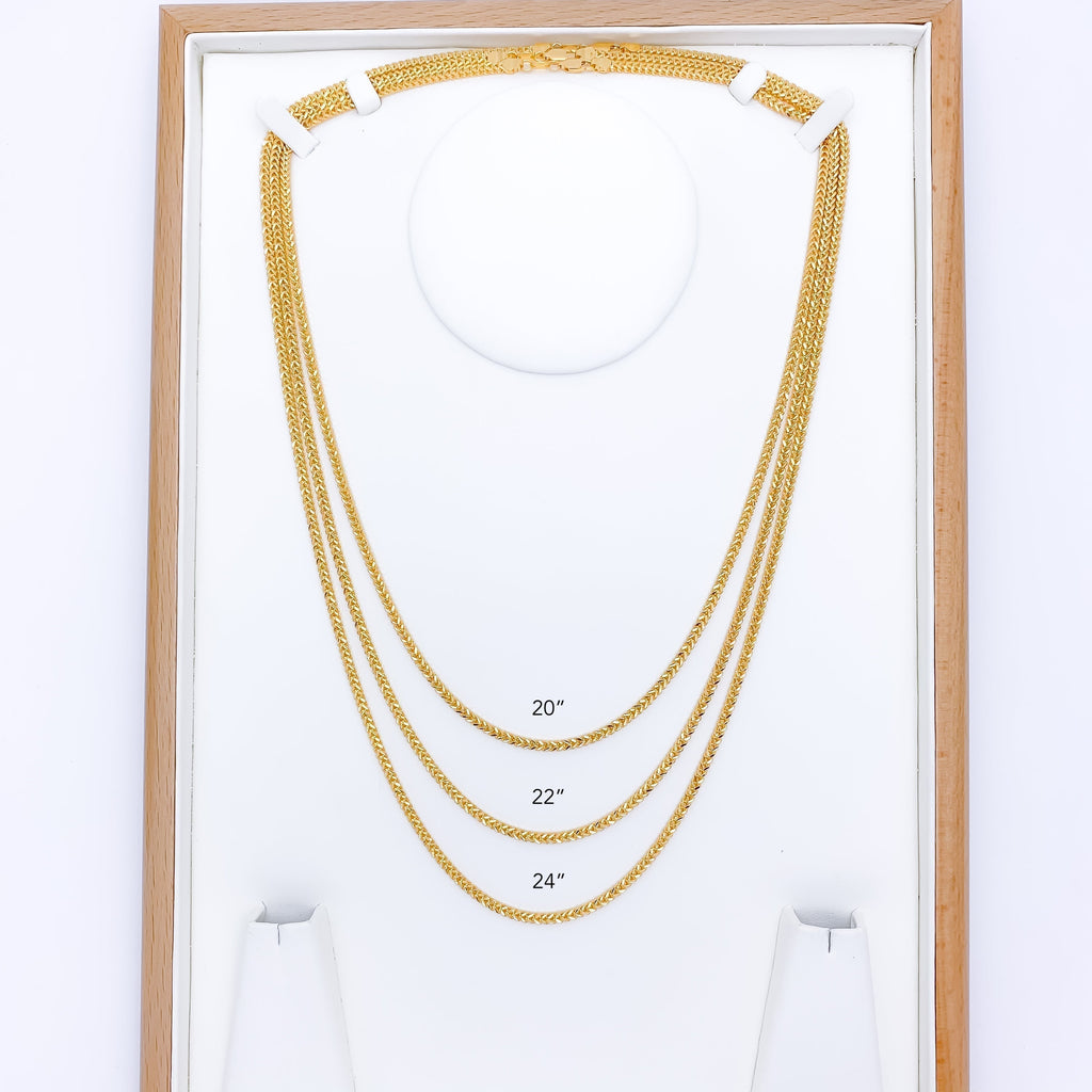 Classic Medium Fox 22k Gold Chain - 20" – Andaaz Jewelers