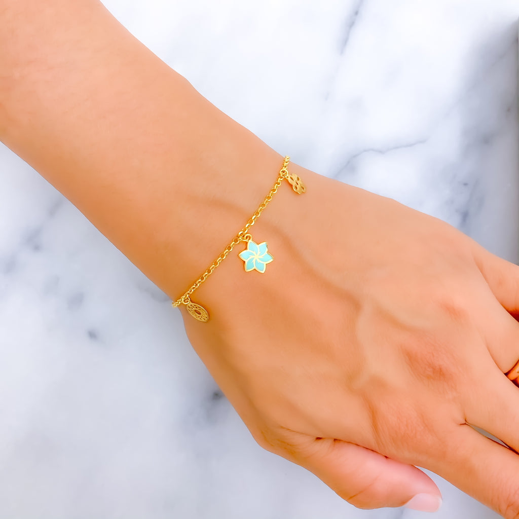 Intricate Trendy Fancy 21k Charm Bracelet – Andaaz Jewelers