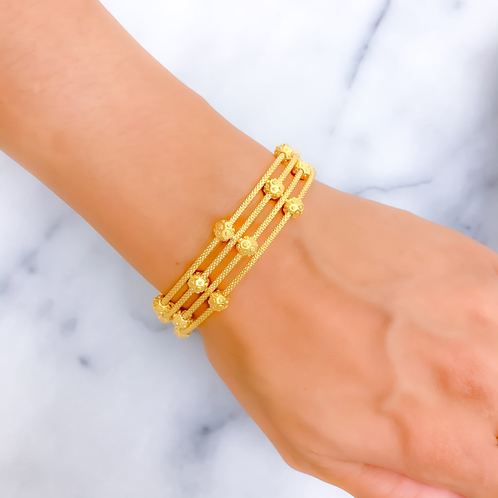 Dazzling Palatial 22k Gold Bangle – Andaaz Jewelers