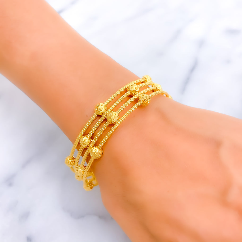 Dazzling Palatial 22k Gold Bangle – Andaaz Jewelers