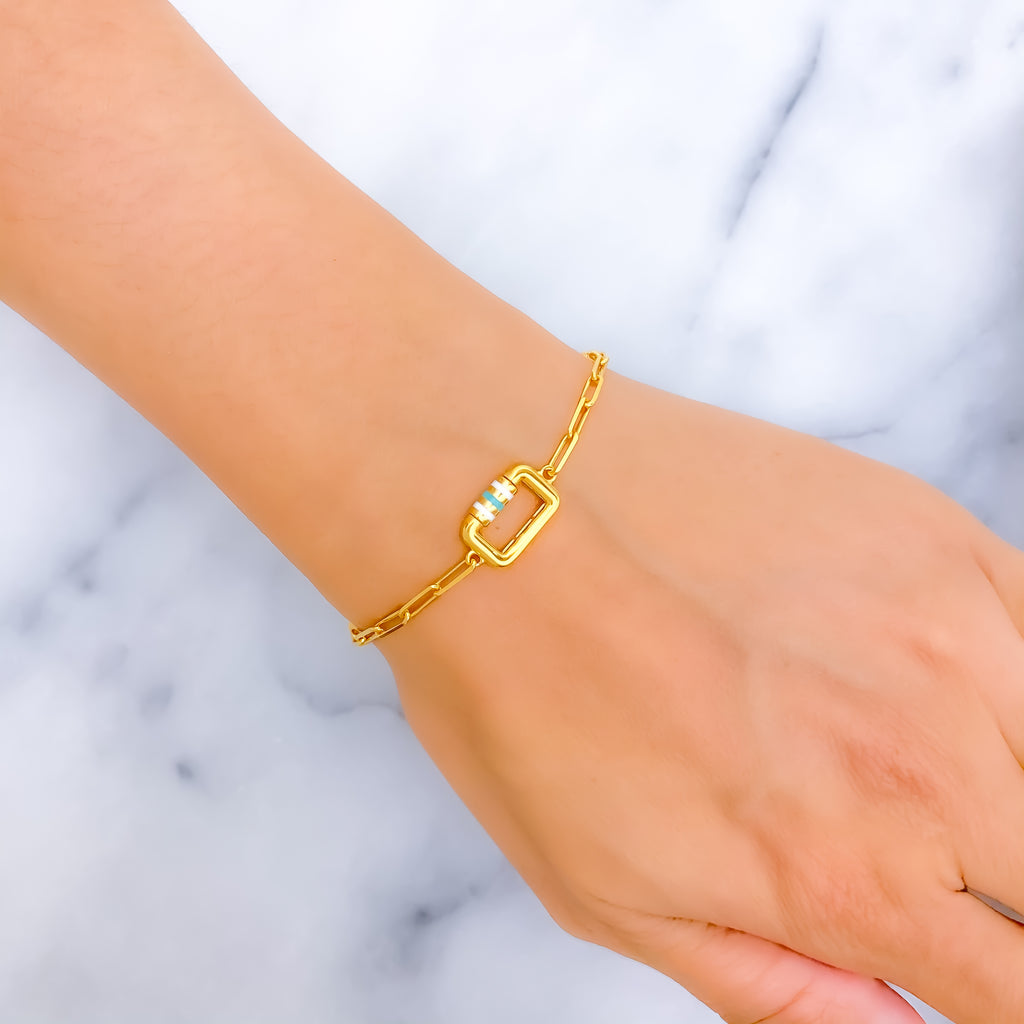 Trendy Unique 21k Gold Bracelet – Andaaz Jewelers