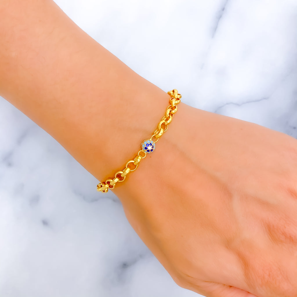 Everlasting Regal 22k Gold CZ Bracelet – Andaaz Jewelers