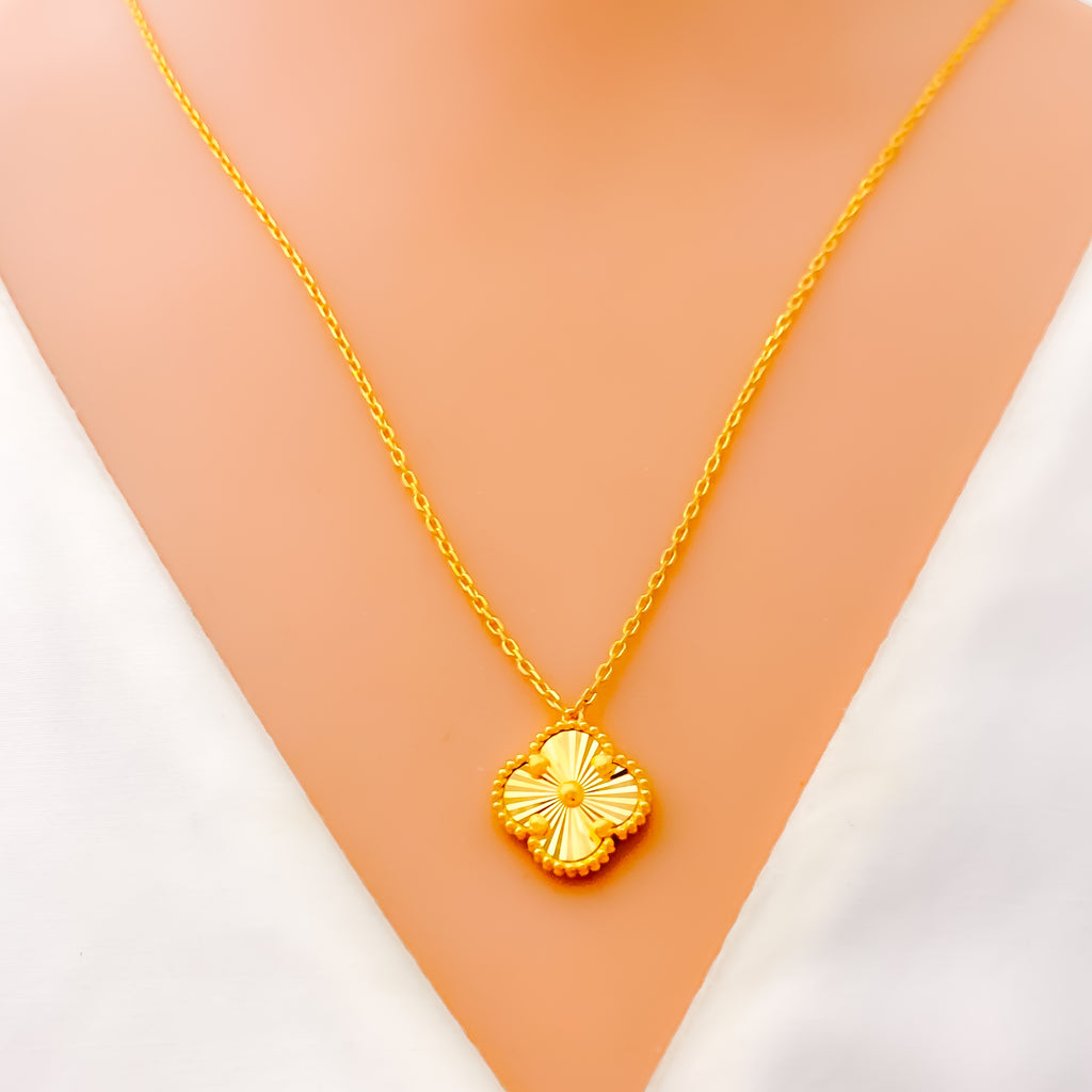 Flawless Bespoke Golden 21k Gold Necklace Set – Andaaz Jewelers