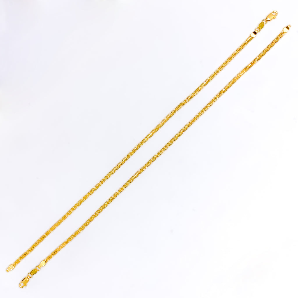 Exclusive Chic 22K Gold Flat Anklet Pair – Andaaz Jewelers