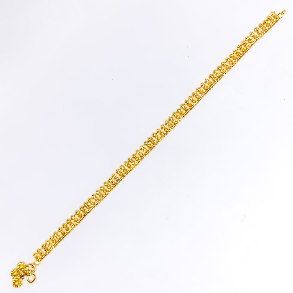 Royal Elevated 22k Gold Anklet – Andaaz Jewelers