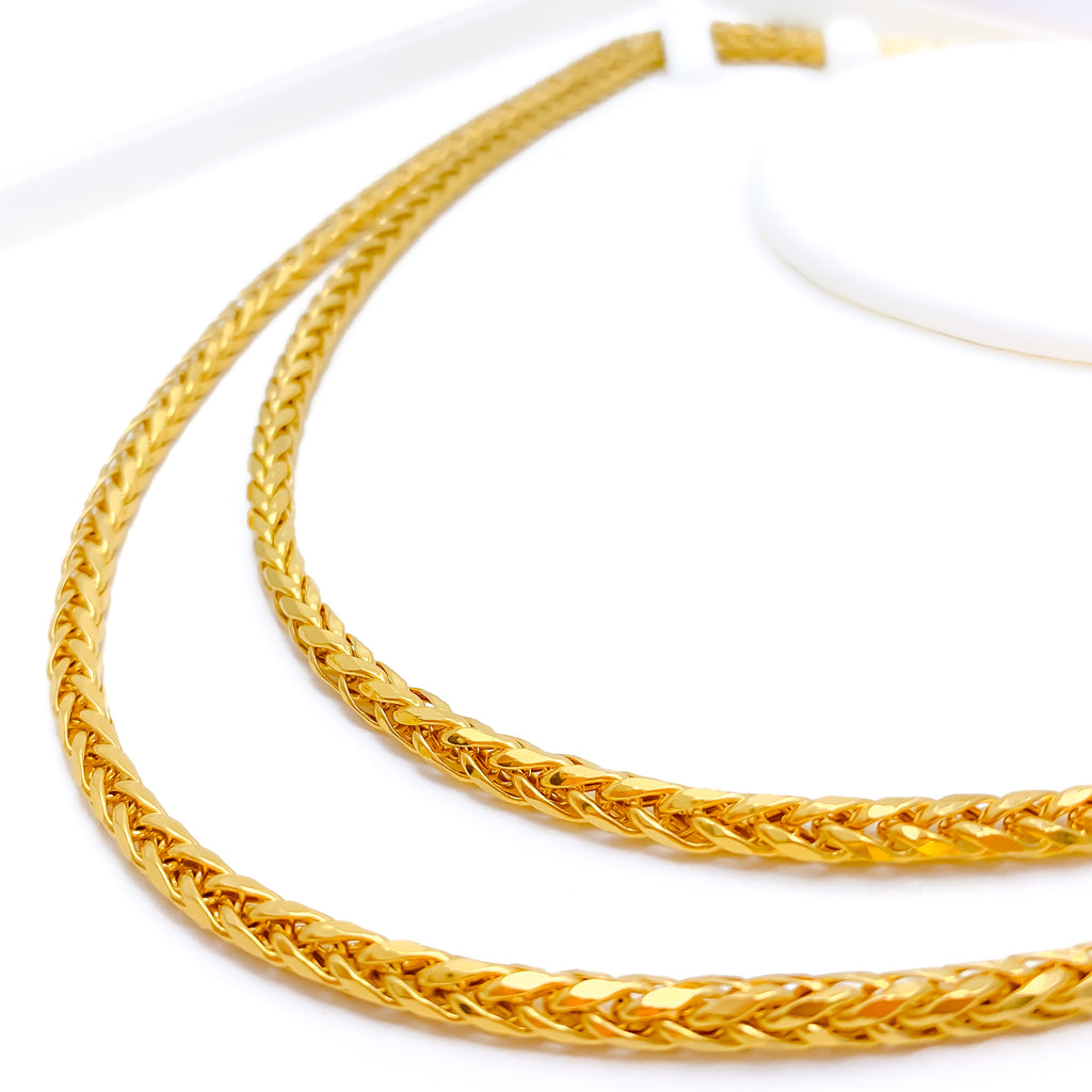 Extra Extra Thick Hollow Wheat Chain - 20" – Andaaz Jewelers