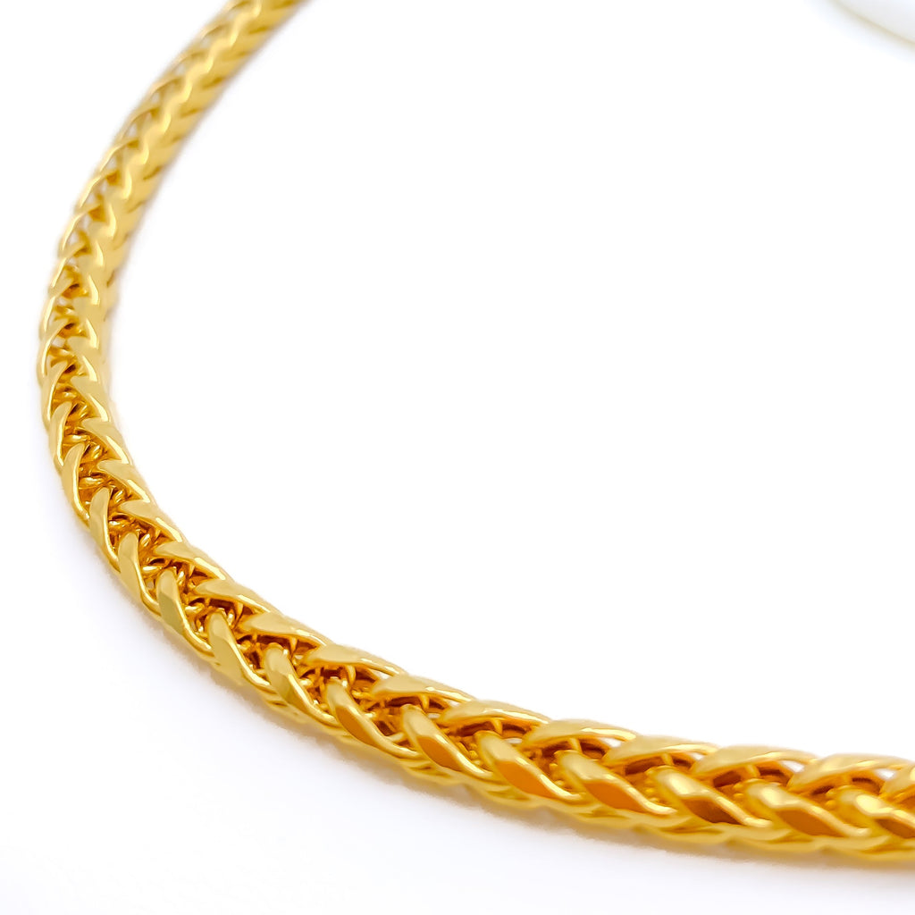Extra Extra Thick Hollow Wheat Chain - 18" – Andaaz Jewelers