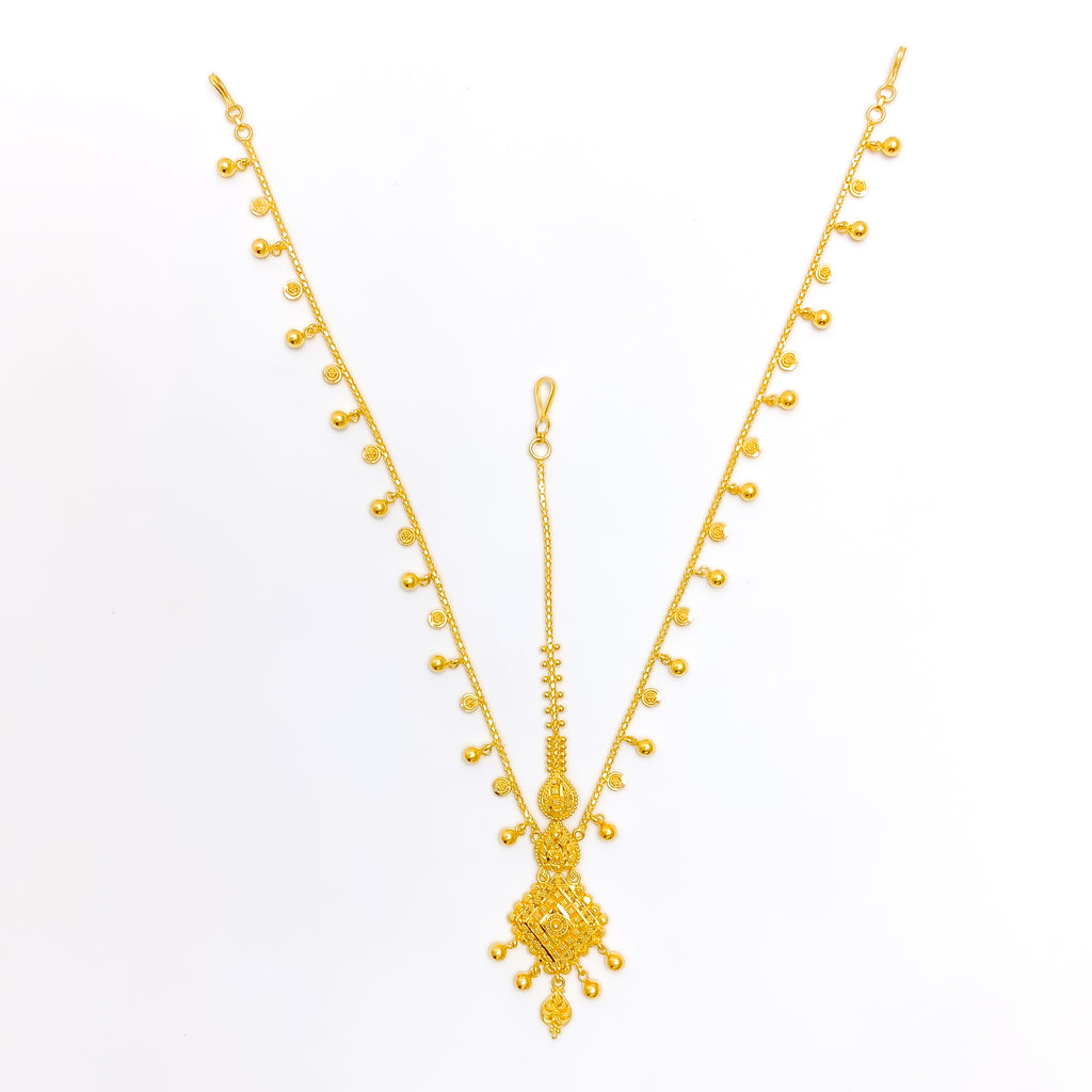 Stately Jazzy 22k Gold Matha Patti – Andaaz Jewelers