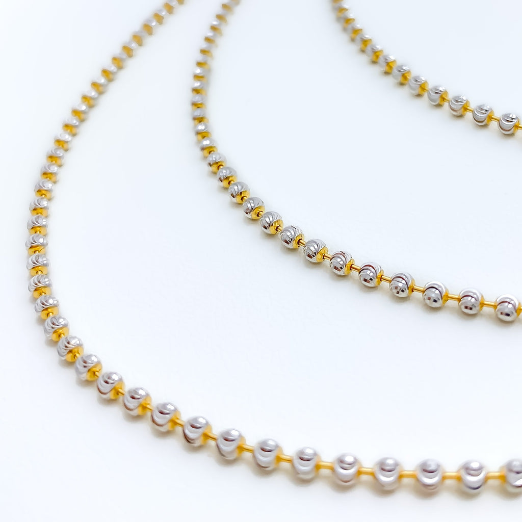 Dazzling Chic 22K Two-Tone Gold Chain - 16" – Andaaz Jewelers