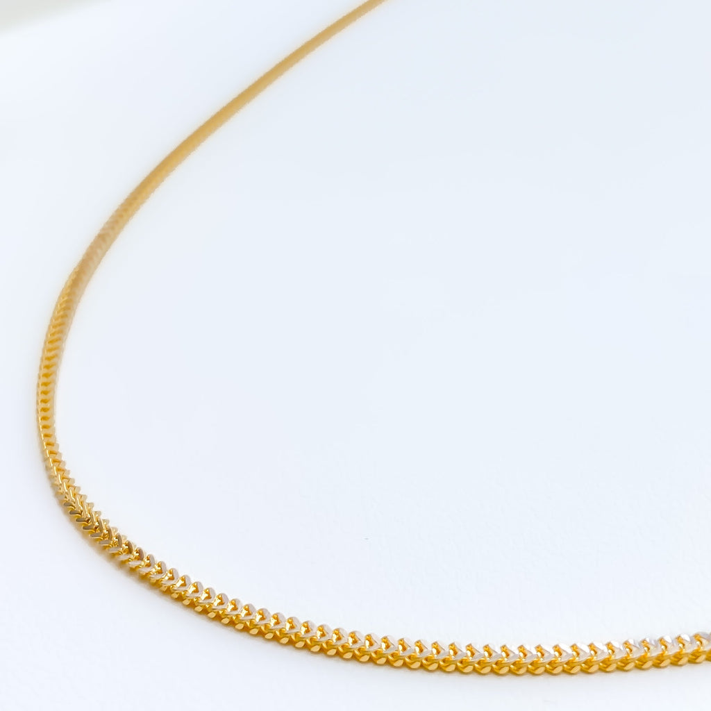 Thin Two-Tone 22k Gold Fox Chain - 20" – Andaaz Jewelers