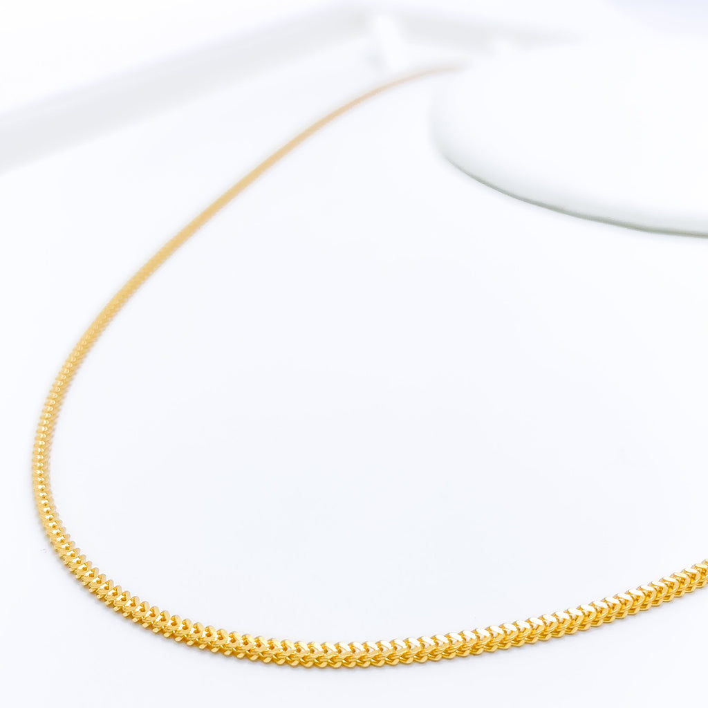Medium Fox 22k Gold Chain - 20" – Andaaz Jewelers