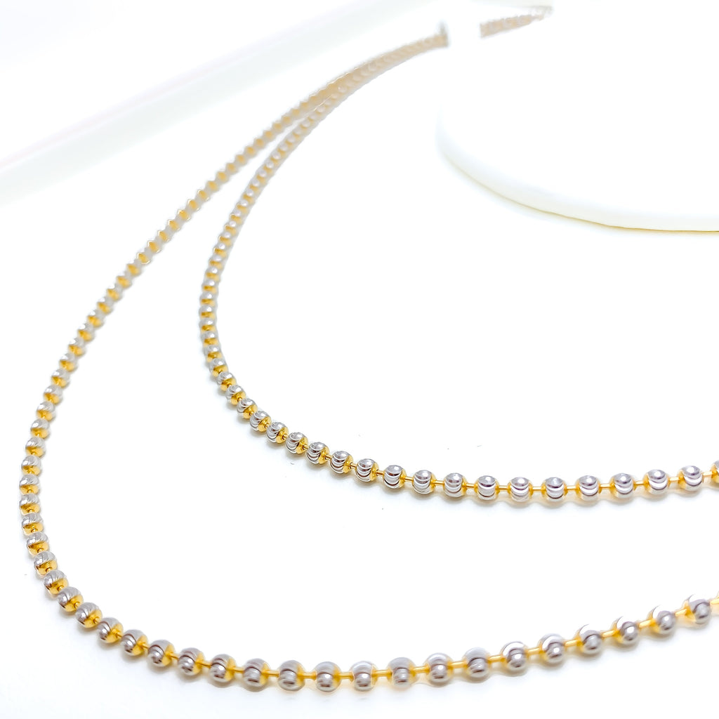 Dazzling Chic 22K Two-Tone Gold Chain - 18" – Andaaz Jewelers