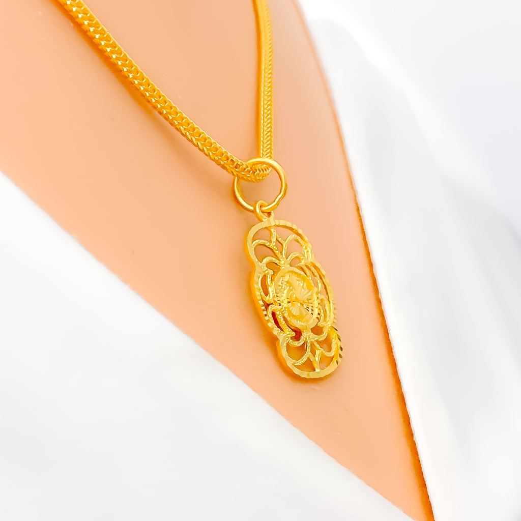 Posh Motif 22k Gold Allah Pendant – Andaaz Jewelers