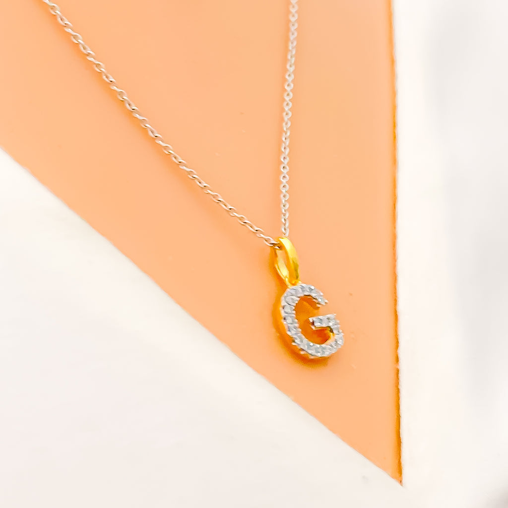 G Diamond Letter + 18k Gold Pendant – Andaaz Jewelers