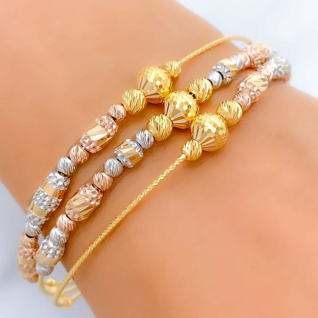 Chic Three-Tier Bangle Bracelet – Andaaz Jewelers