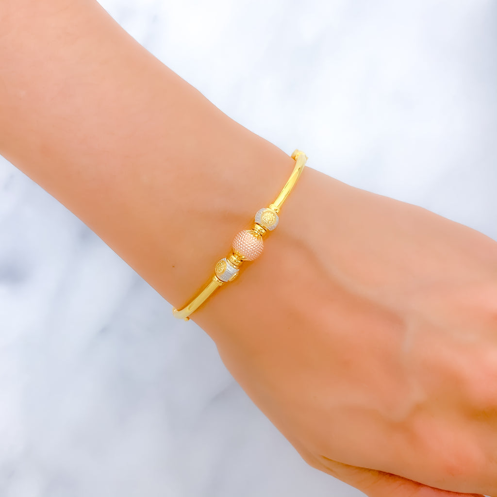 Charming Rose Gold Bangle Bracelet – Andaaz Jewelers