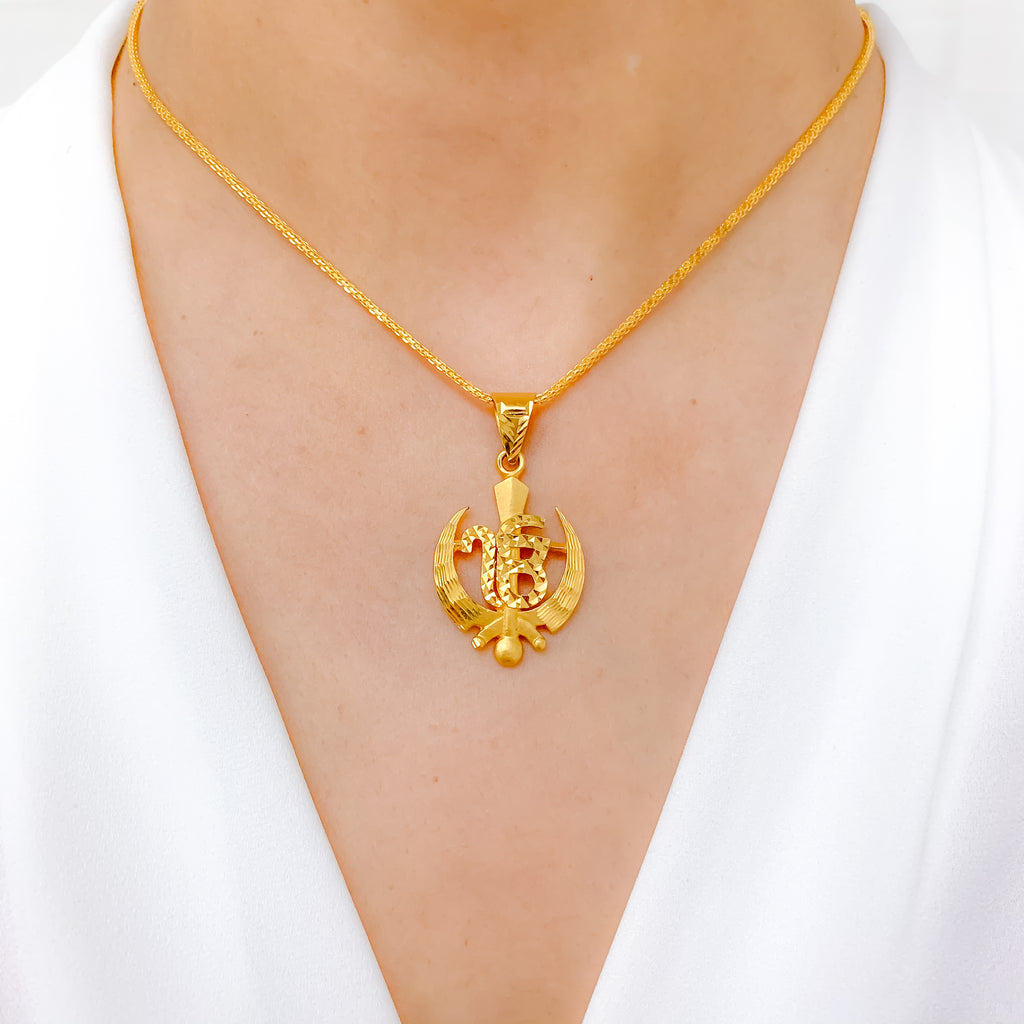 22k Khanda Pendant – Andaaz Jewelers