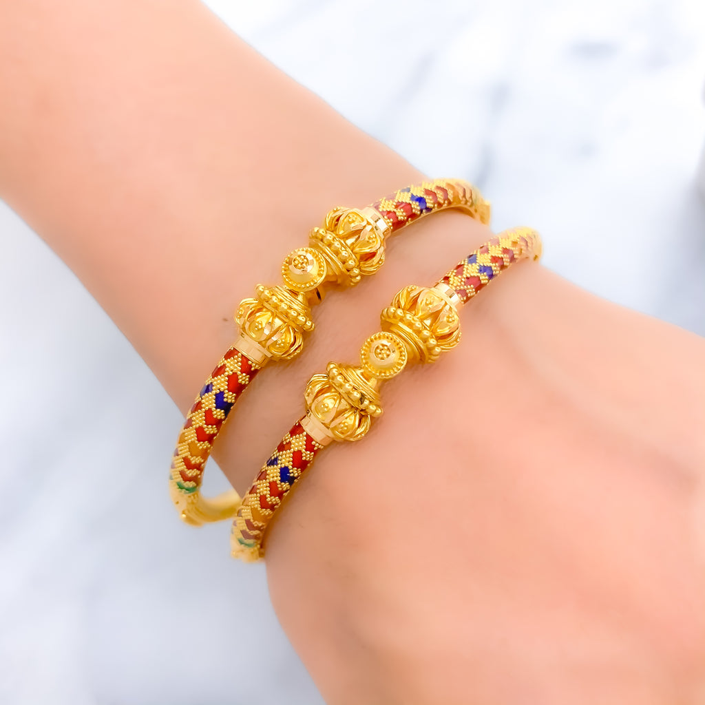 Vibrant Vintage Meenakari Pipe Bangles – Andaaz Jewelers