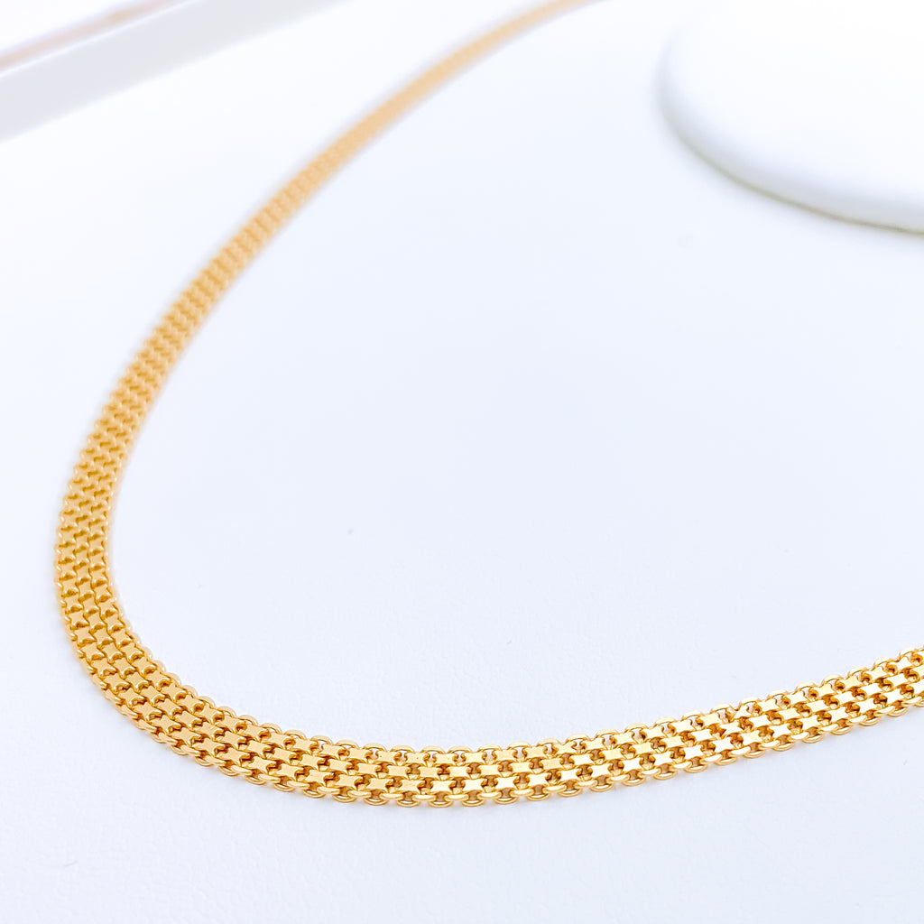 Stunning Interlinked Flat Chain - 18" – Andaaz Jewelers