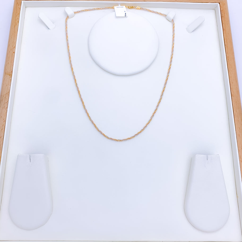 Twisted Three-Tone Chain - 16" – Andaaz Jewelers